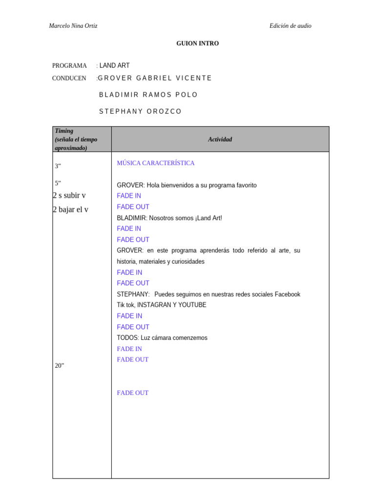GUION Intro PODCAST | PDF