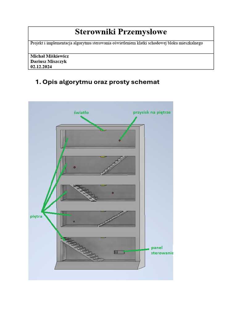 (PLC-MiBM Projekt) - Projekt Oświetlenia W Bloku Mieszkalnym - Michał ...