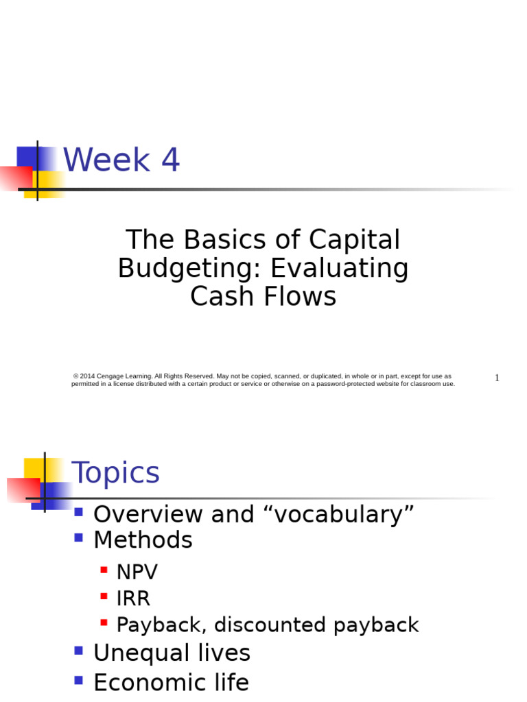 week 4 - capital budgeting | PDF | Capital Budgeting | Net Present Value