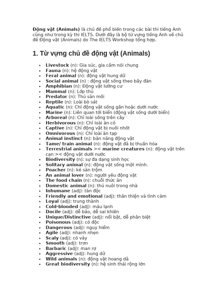 Unit Animal | PDF