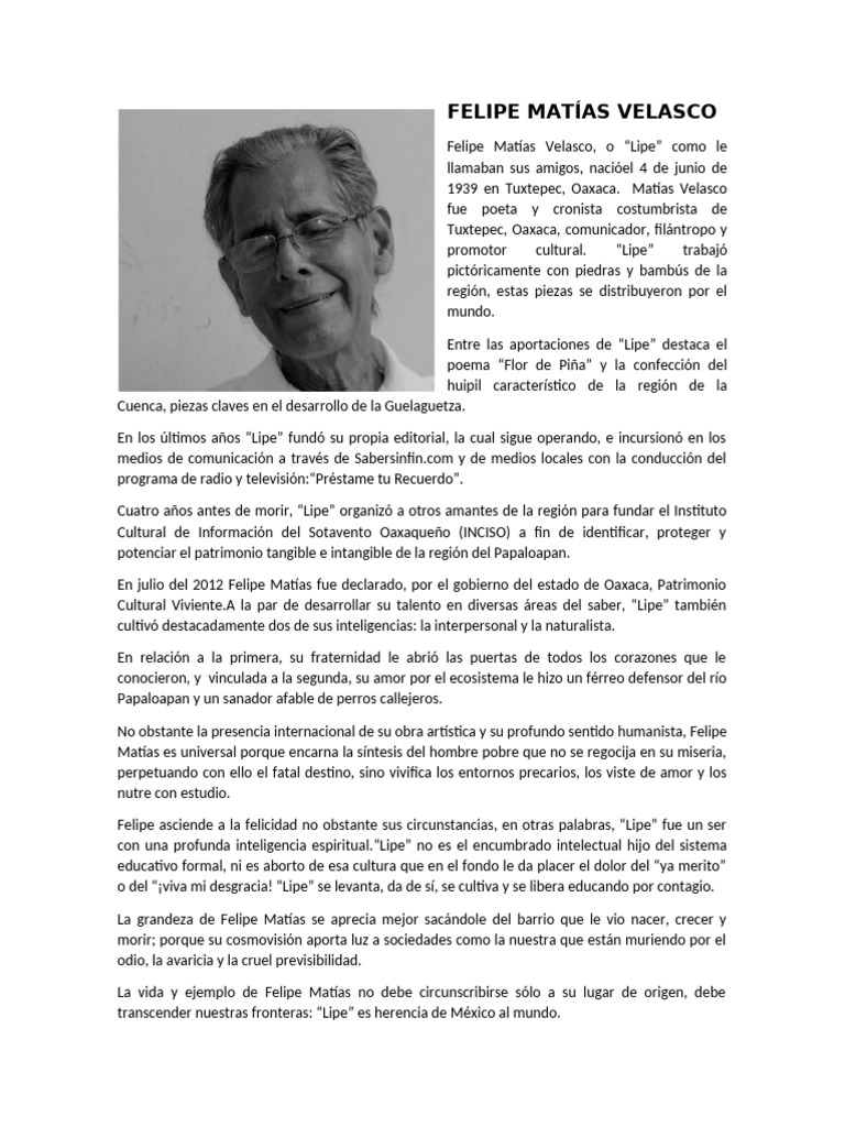 FELIPE MATÍAS VELASCO | PDF