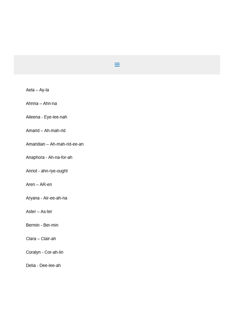 Pronunciation Guide | PDF