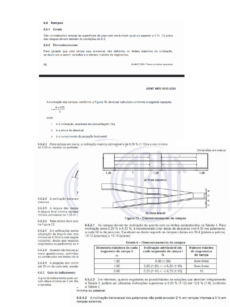 NBR 9050 PATAMARES EM RAMPA | PDF