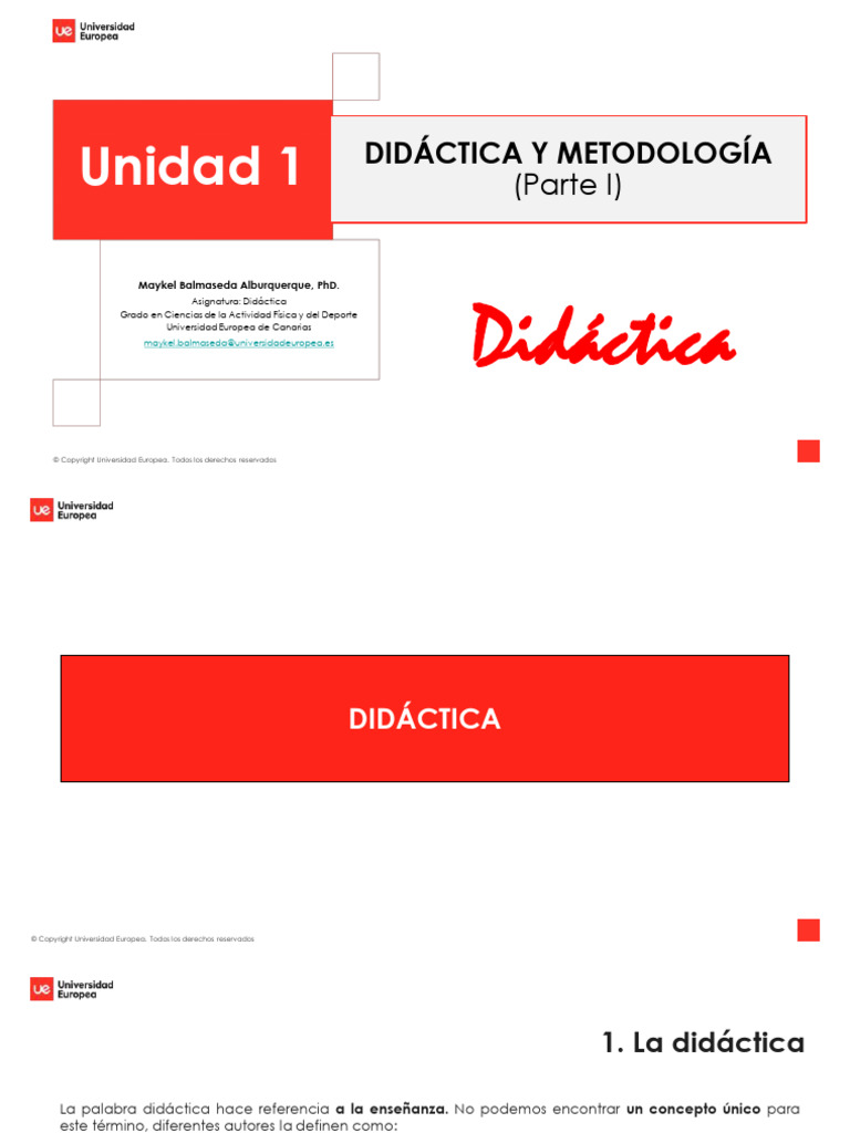 Unidad 1. Parte I | PDF | Enseñando | Aprendizaje