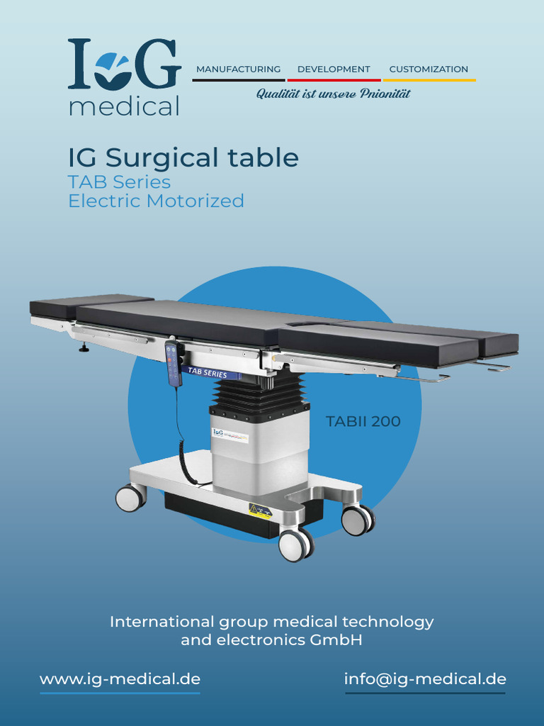 IG Electric Surgical Table Overview | PDF