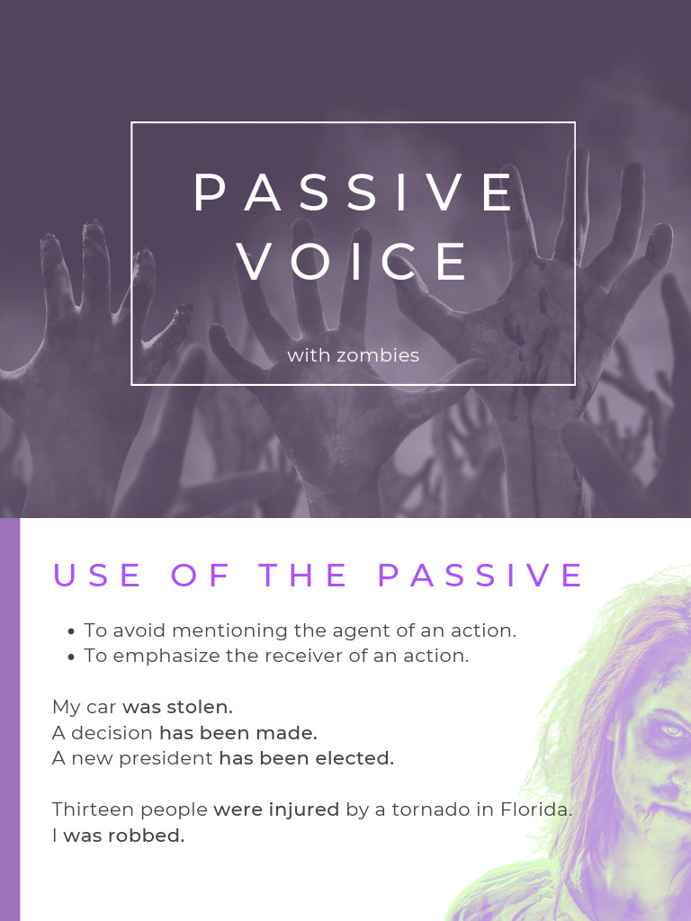 Understanding Passive Voice with Zombies | PDF | Verb | Languages