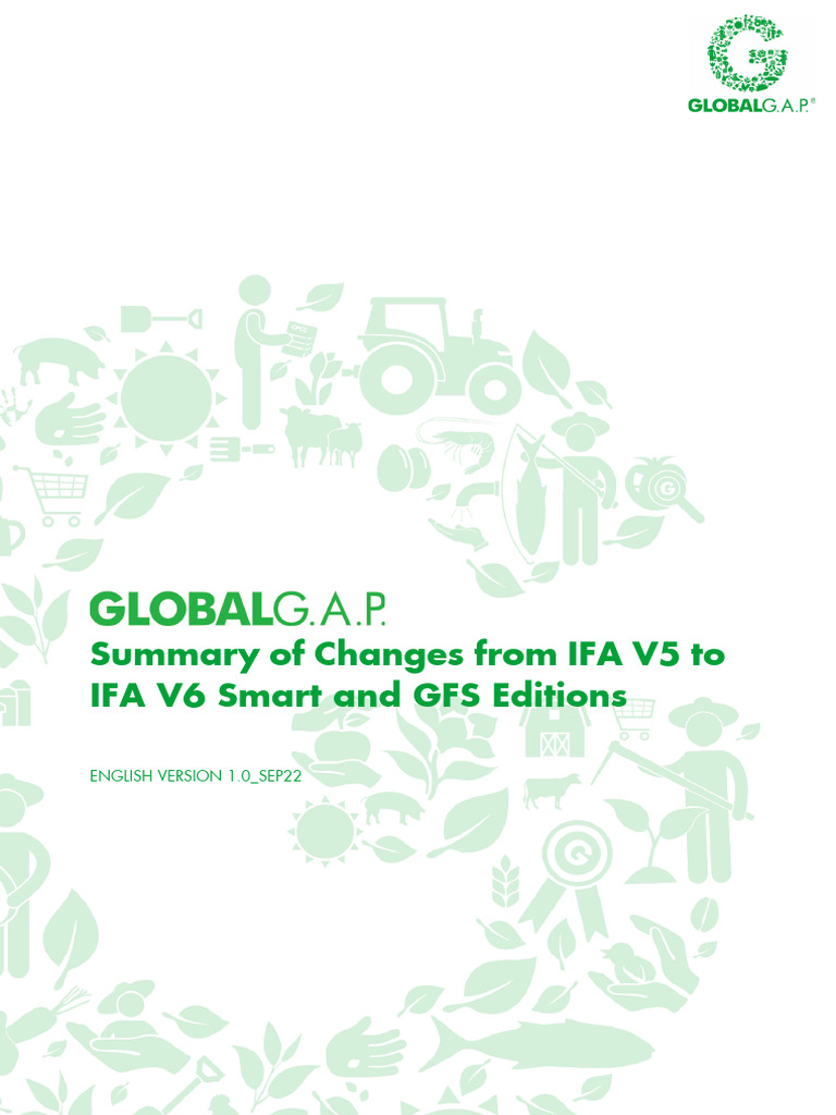 220929_Summary_of_changes_IFA_v5_to_v6_GFS-Smart_en | PDF | Quality Management System | Aquaculture