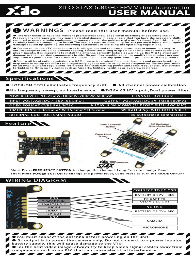 XILO STAX VTX User Manual Compressed | PDF | Radio | Computer Engineering