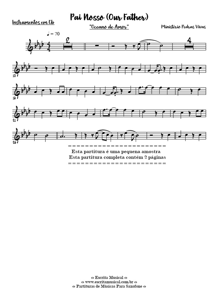 Ministério Pedras Vivas - Pai Nosso (Our Father) - Eb-Amostra | PDF