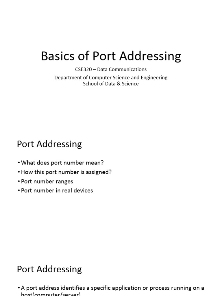 2.3Basics_of_Port_Addressing.pptx | PDF