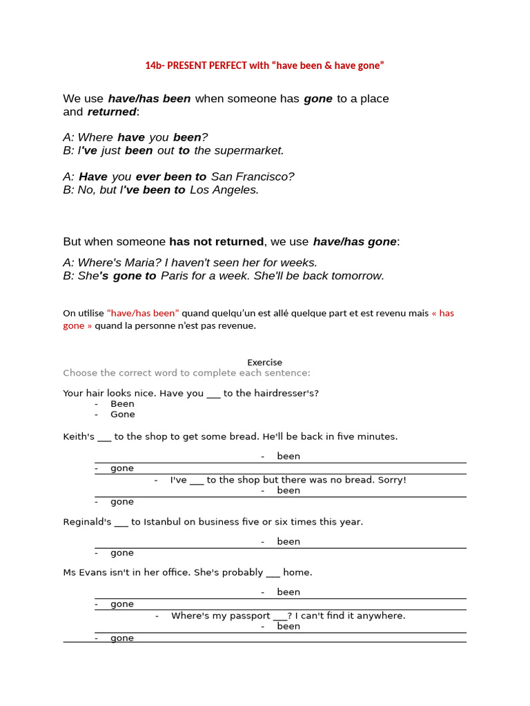 14b-present-perfect-have-been-gone | PDF