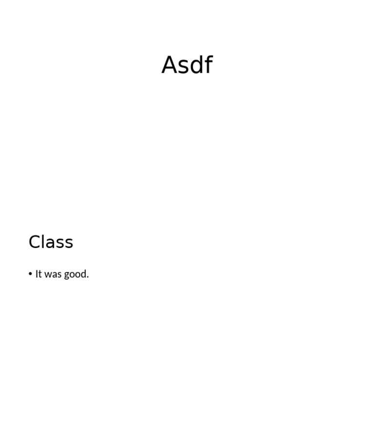 Asdf | PDF