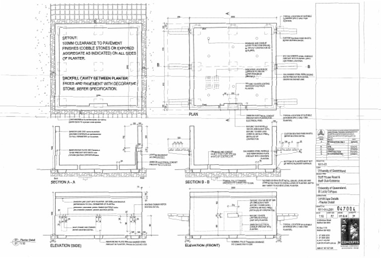 1011-01-LD01 Detail Planter Plant Box Galvanised Steel Ferrule | PDF