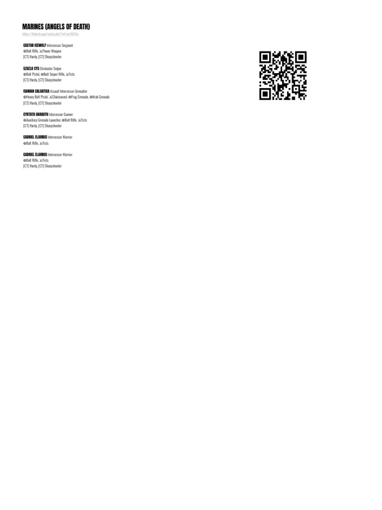 Marines - Print Roster - KTDash - App | PDF | Sniper | Rifle