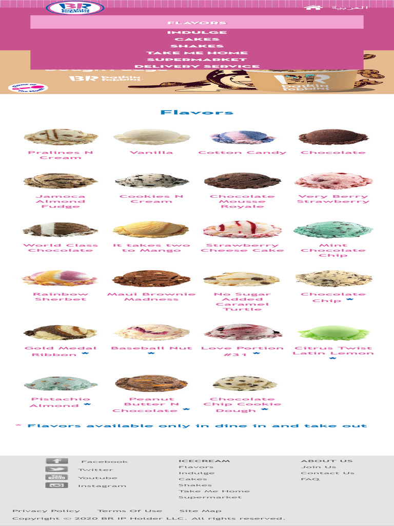 Flavors - Baskin Robbins | PDF