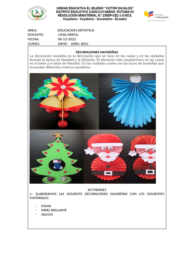 Artistica 10M0 y 1ero. | PDF