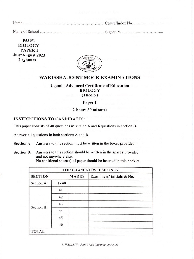 Biology Wakisha 115601 | PDF