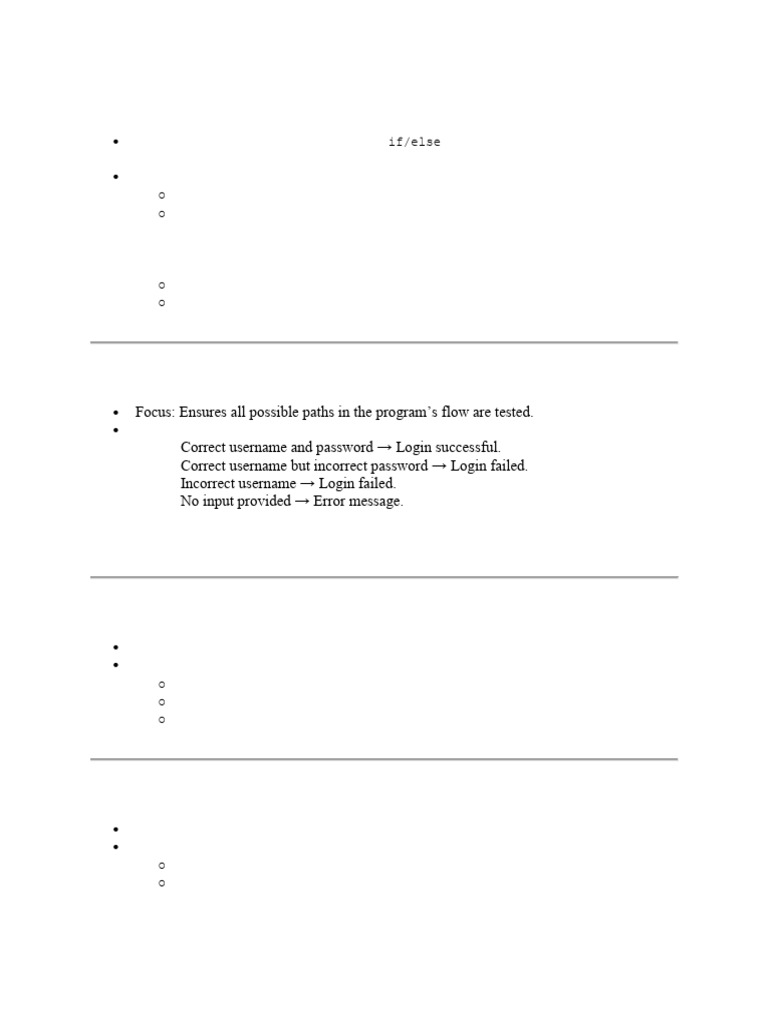 Examples of Whitebox Techniques | PDF