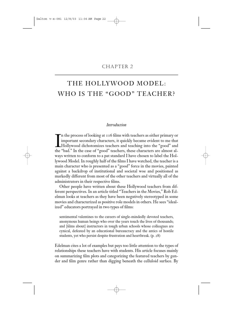 The Hollywood Curriculum | PDF