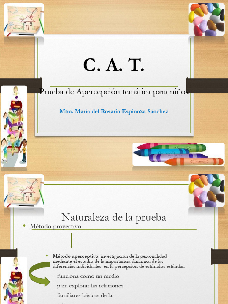 Prueba CAT: Evaluación Psicológica Infantil | PDF | Carné de identidad ...