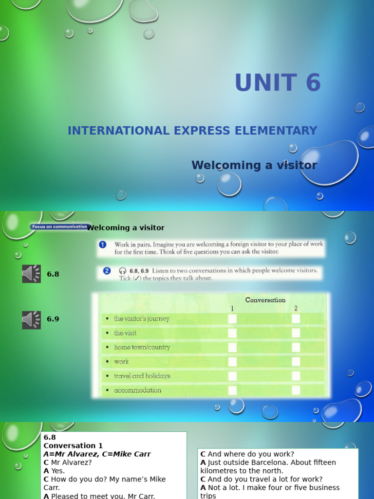 Welcoming Visitors in Business Context | PDF