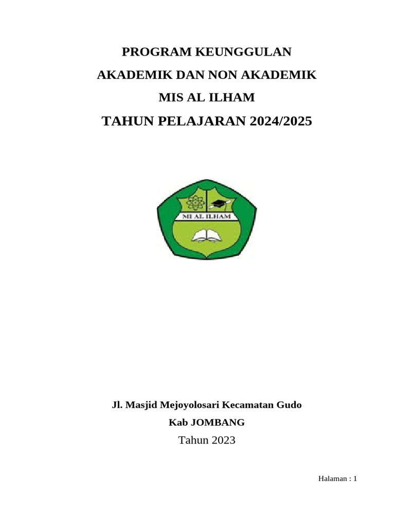 2.3.1.3 Program Keunggulan Akademik Dan Non Akademik | PDF