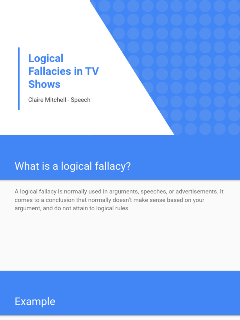 Logical Fallacies in TV Shows Explained | PDF | Fallacy | Argument