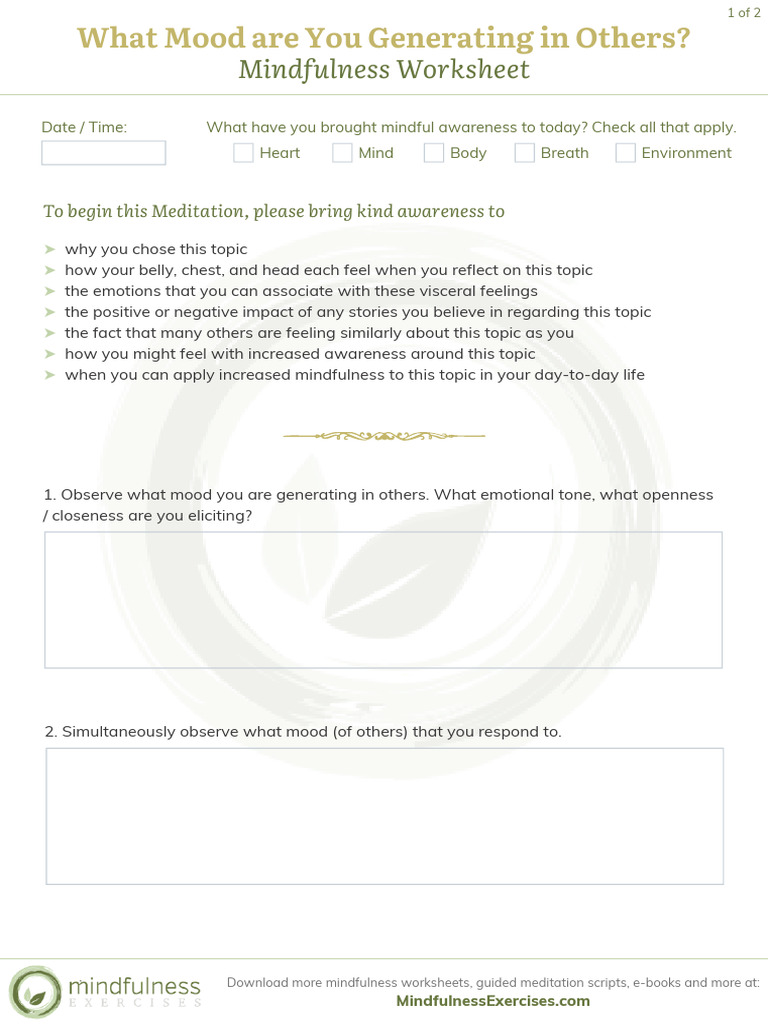 What Mood Are You Generating in Others | PDF