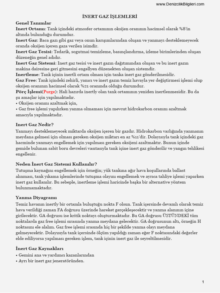İnert Gaz İşlemleri (Türkçe - İngilizce) | PDF