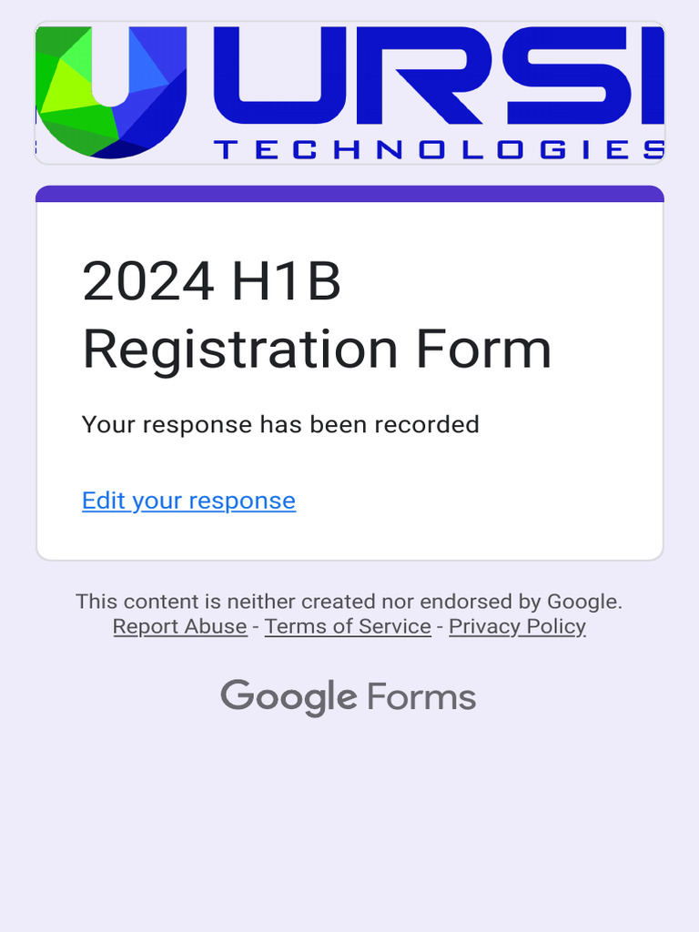 2024 H1B Registration Form | PDF
