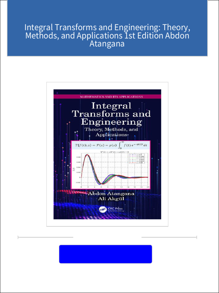 Integral Transforms And Engineering Theory Methods And Applications