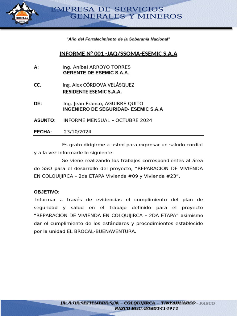 Informe de Octubre | PDF