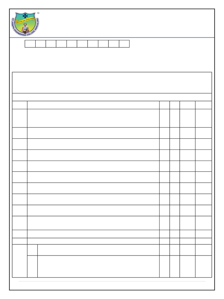 ST Joesph Mca Model Question Paper 1 | PDF | J Query | Php