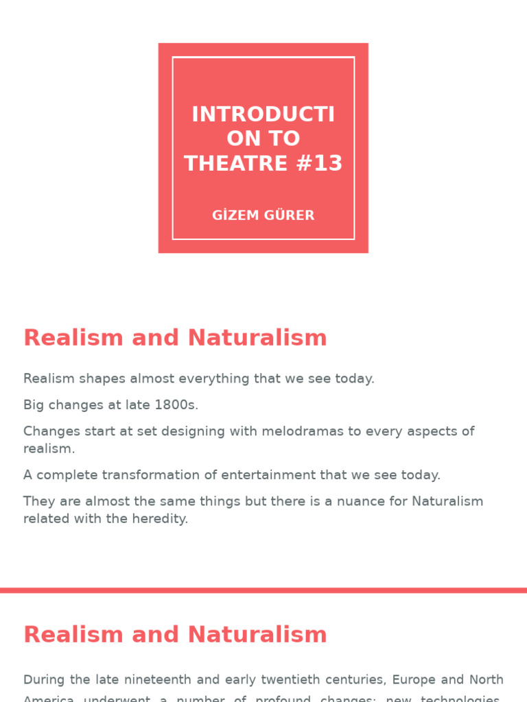 13-Realism and Naturalism | PDF | Anton Chekhov | Literary Realism
