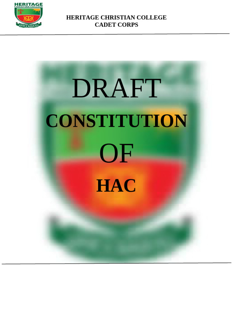 Contitution To SRC Hac | PDF | Sergeant | Quartermaster