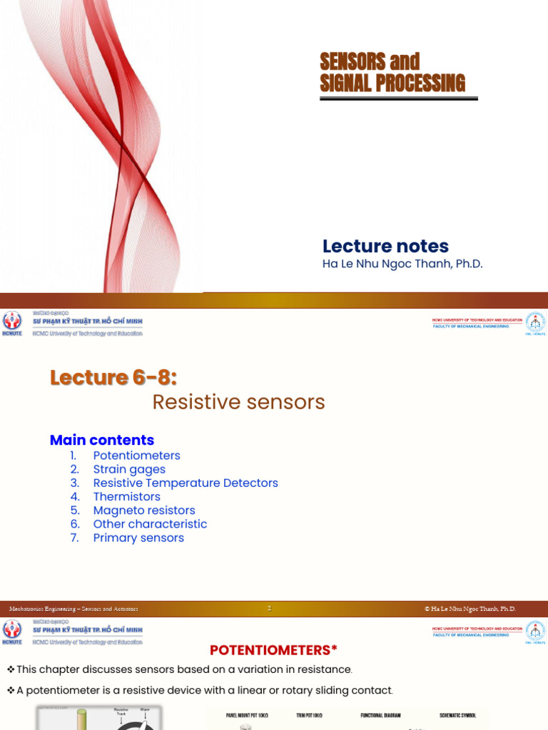 Lecture Note 7-10 (Sensor) Resistive Sensor - New | PDF | Operational Amplifier | Amplifier