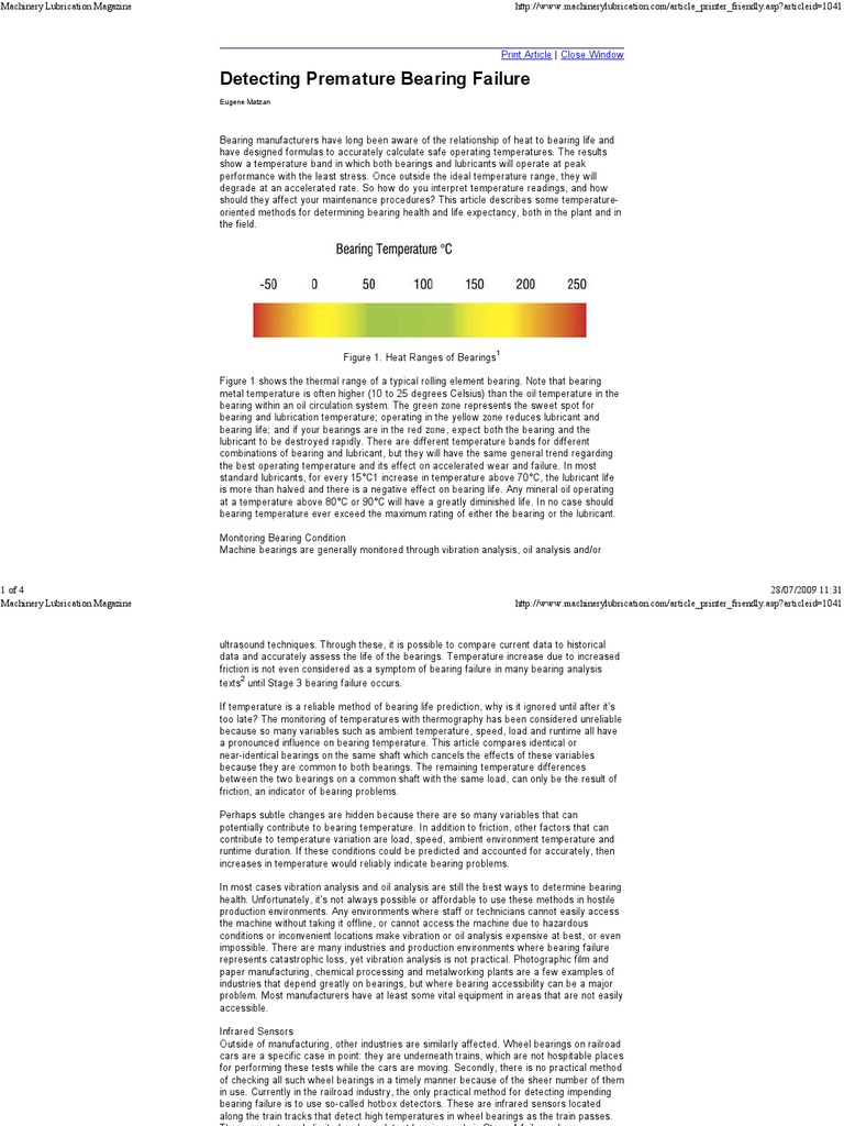 Detecting Premature Bearing Failure | PDF | Bearing (Mechanical ...