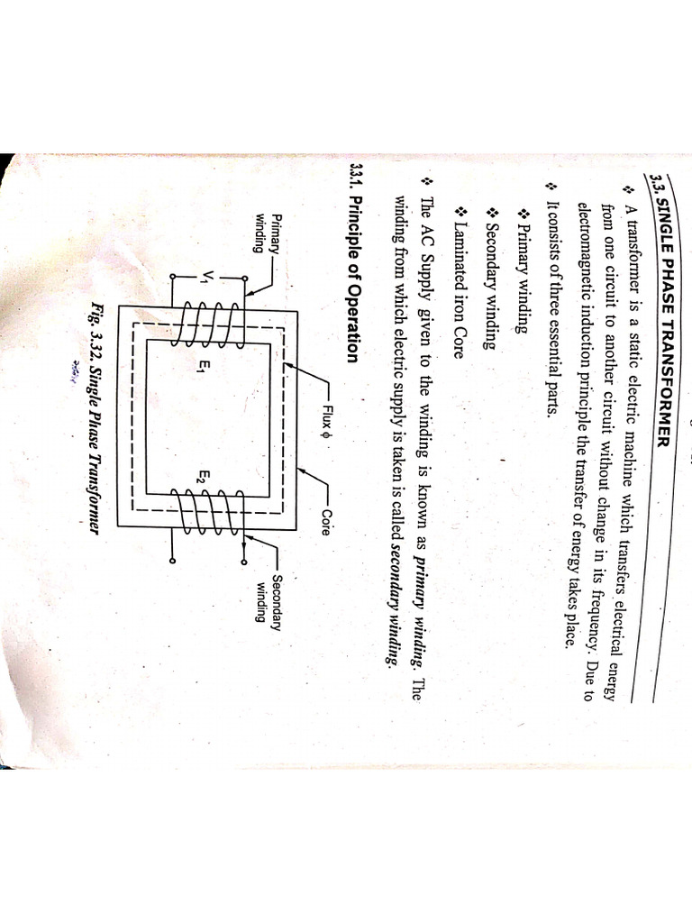 Unit 3 Single Phase Transformer | PDF