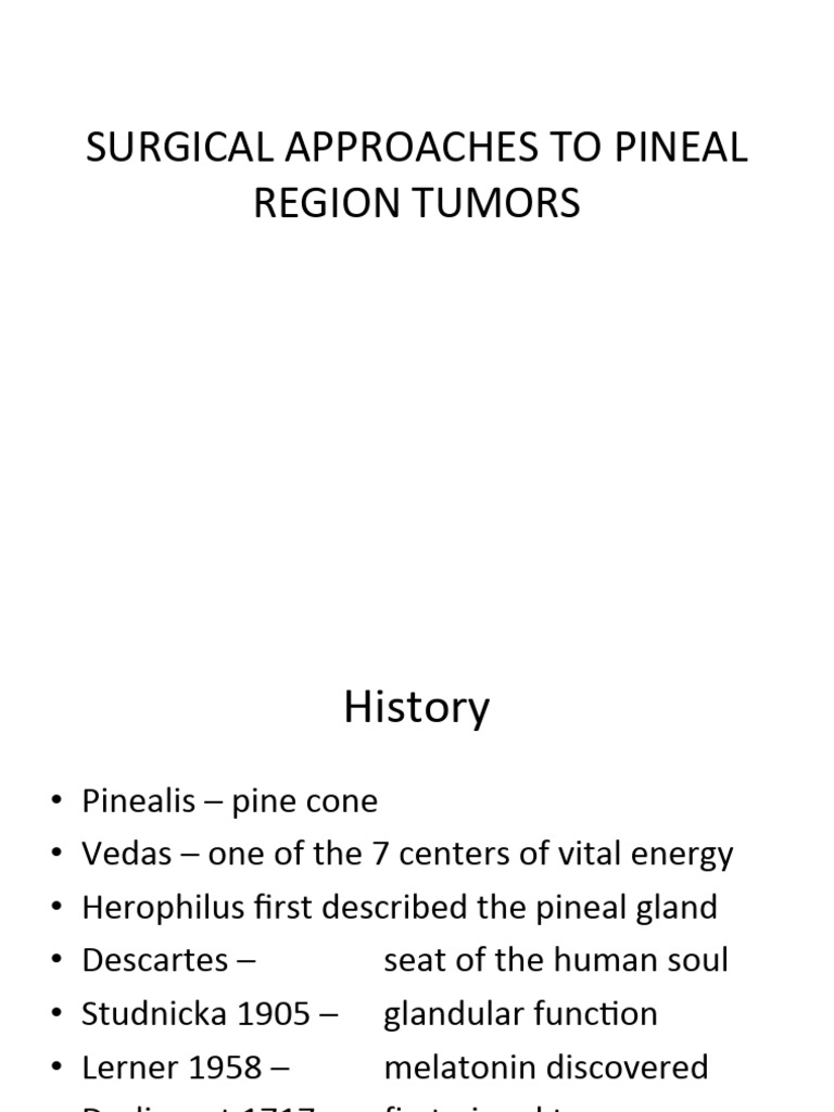 Surgical Approaches to Pineal Tumors | PDF | Neoplasms | Medical ...