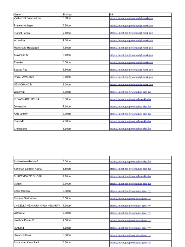 [Jco Dsodsd e1] Mock Timings | PDF