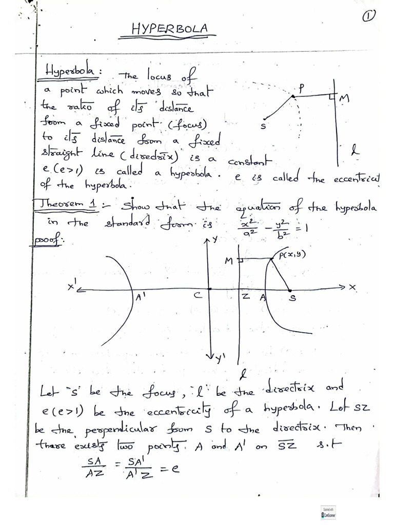 Hyperbola Theory | PDF