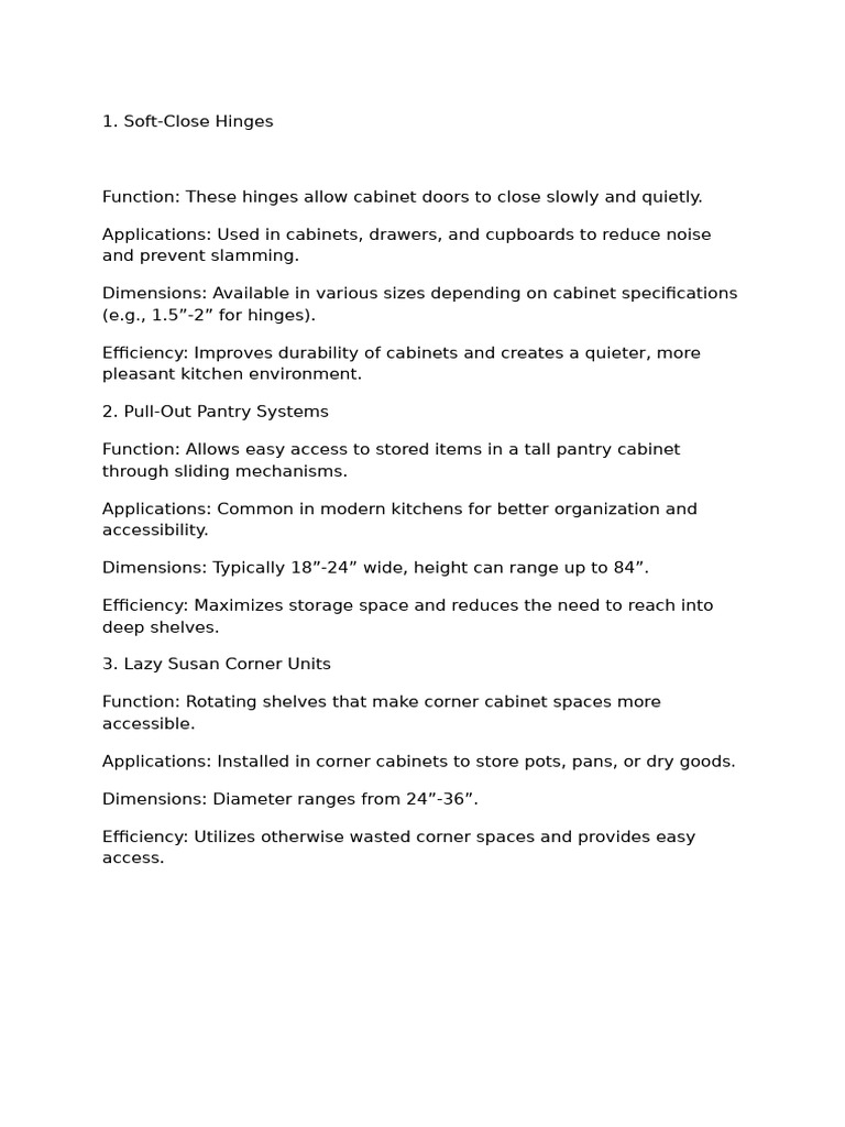 Mechanism of Kitchens | PDF
