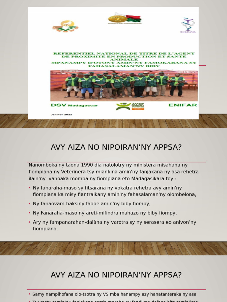 Présentation APPSA | PDF