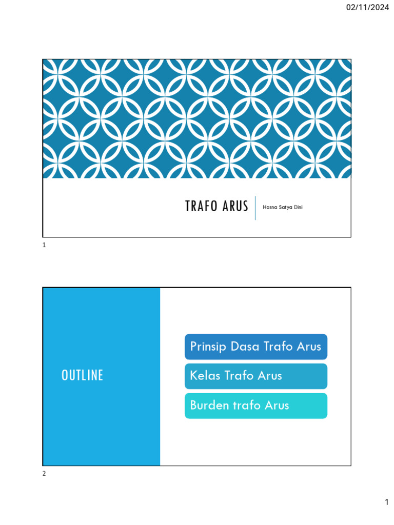 Pertemuan 5 Trafo Arus Dan Instalasi | PDF