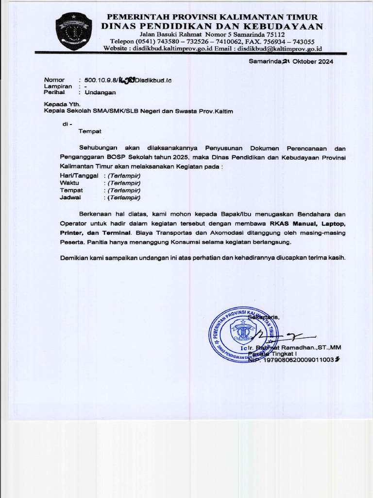 Undangan BPP Arkas | PDF