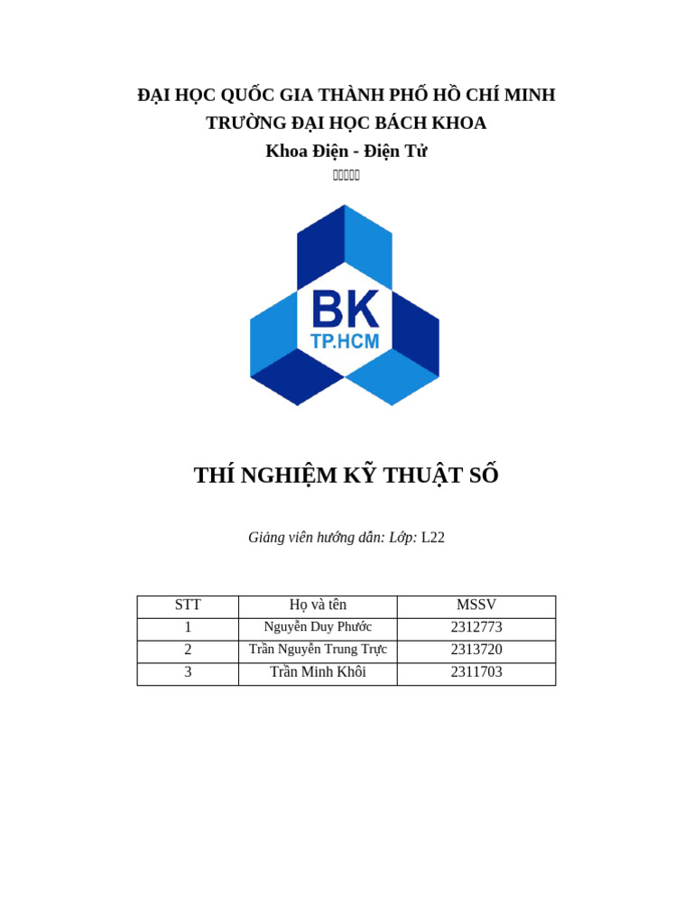 Báo Cáo Thí Nghiệm KTS | PDF