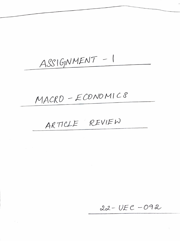 Macro Article Review | PDF