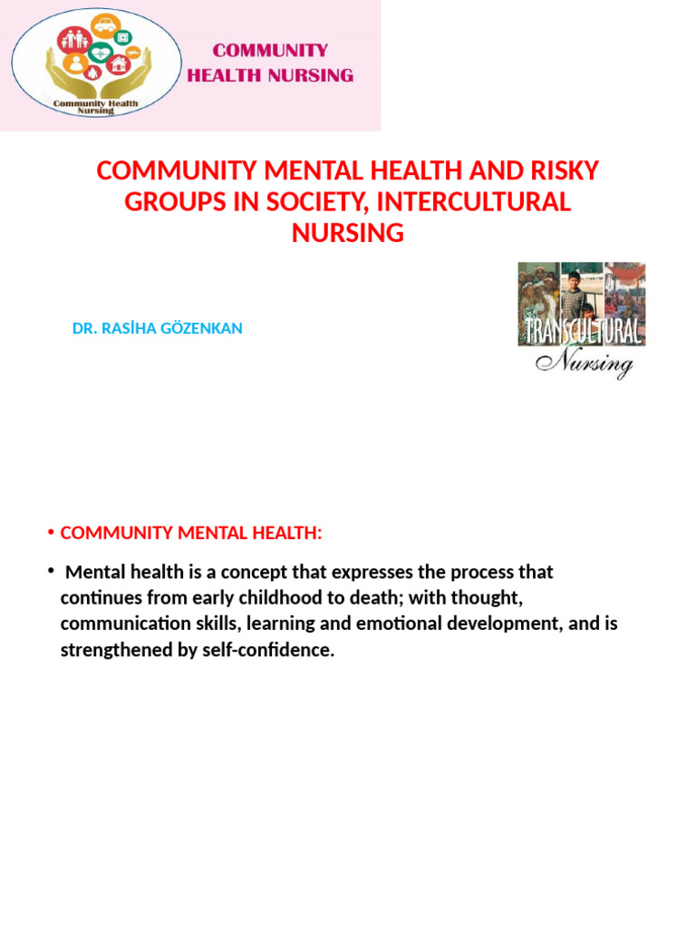 12-Community Mental Health and Risky Groups in Society, Intercultural ...
