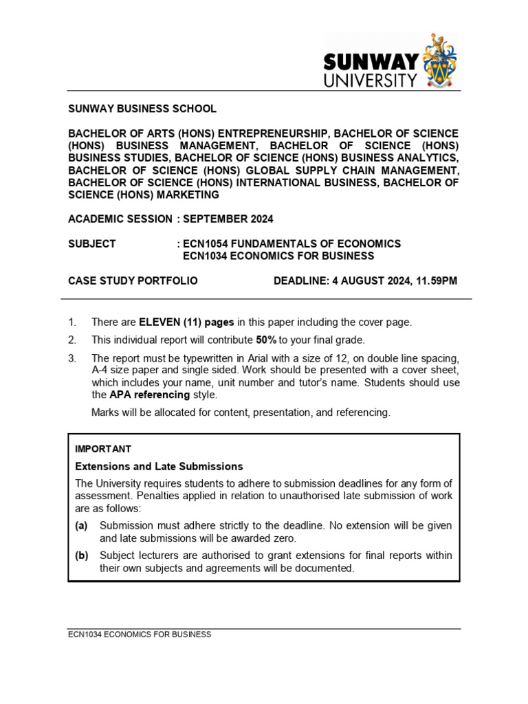 ECN1034_FA_QP_Sep24 | PDF | Cost Of Living | Inflation
