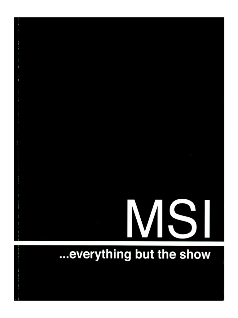 MSI Everything But The Show | PDF